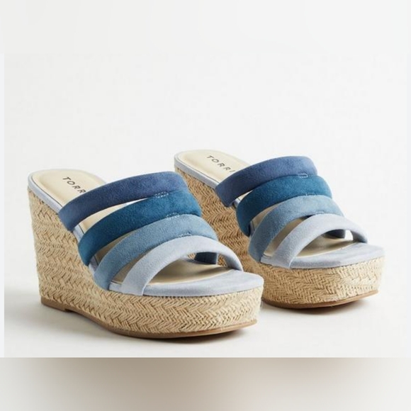 torrid | Shoes | New Torrid Multi Strap Wedge Sandal Size 1 Ww | Poshmark